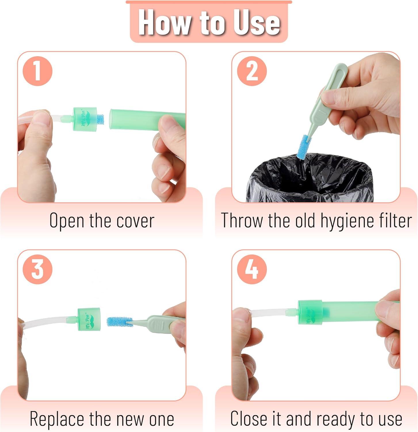 Baby Nasal Aspirator Hygiene Filters, 200 Pack, Nasal Aspirator Filters ...