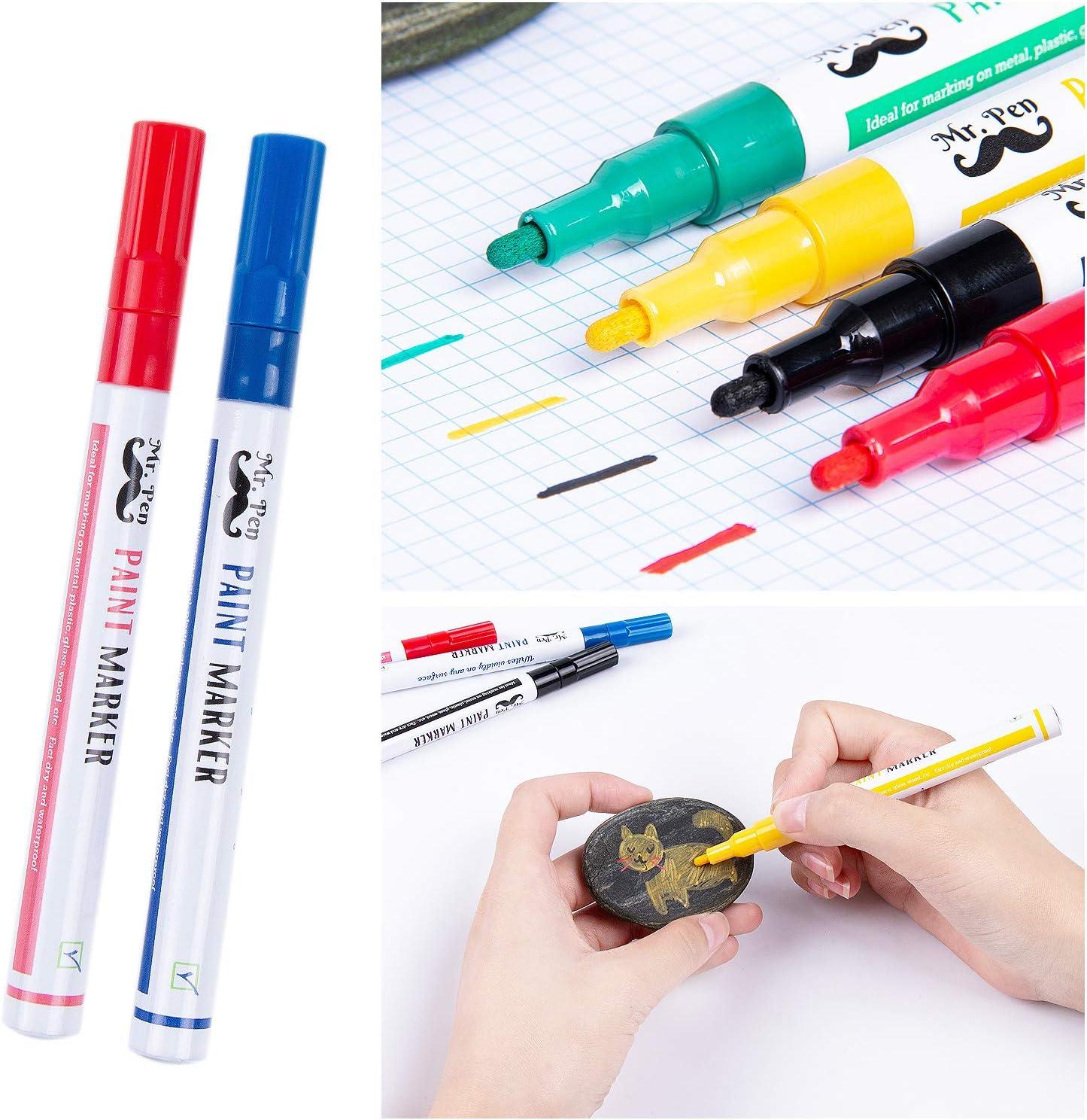 Mr. Pen- Paint Markers, 6 Pack, Paint Pens, Fine Point Markers ...