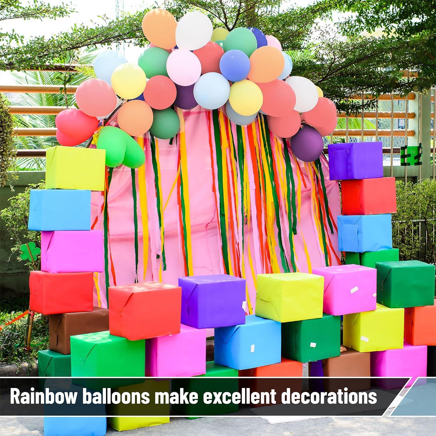 Mr. Pen- 54 Pack Morandi Color Balloons, 12-Inch Rainbow, Latex ...