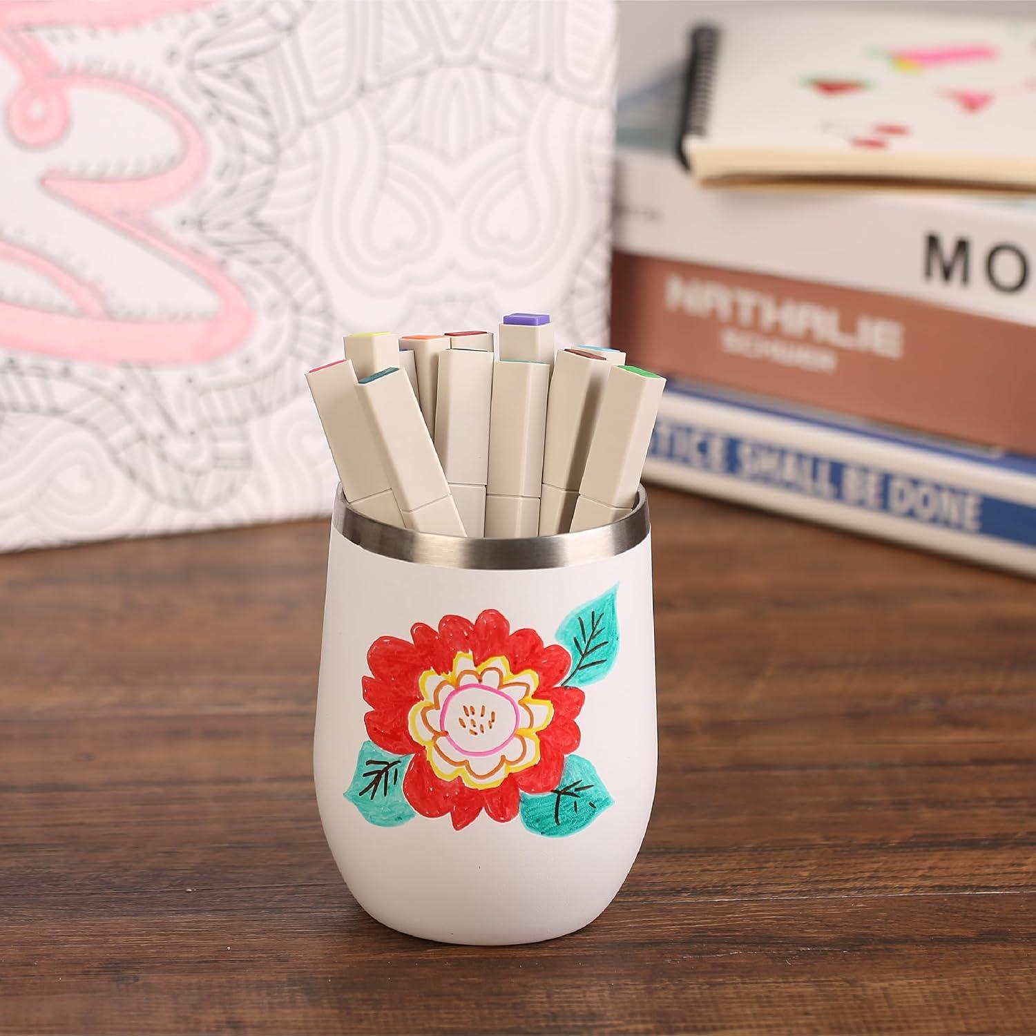 Mr. Pen- Permanent Markers, 12 Colors, Fine Point, Aesthetic Color ...