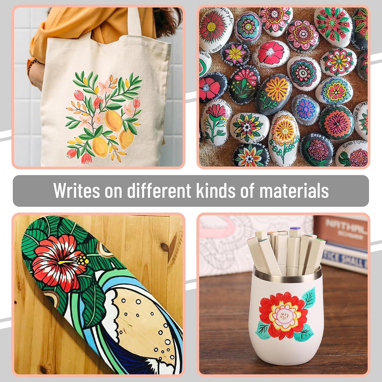 Mr. Pen- Permanent Markers, 12 Colors, Fine Point, Aesthetic Color ...