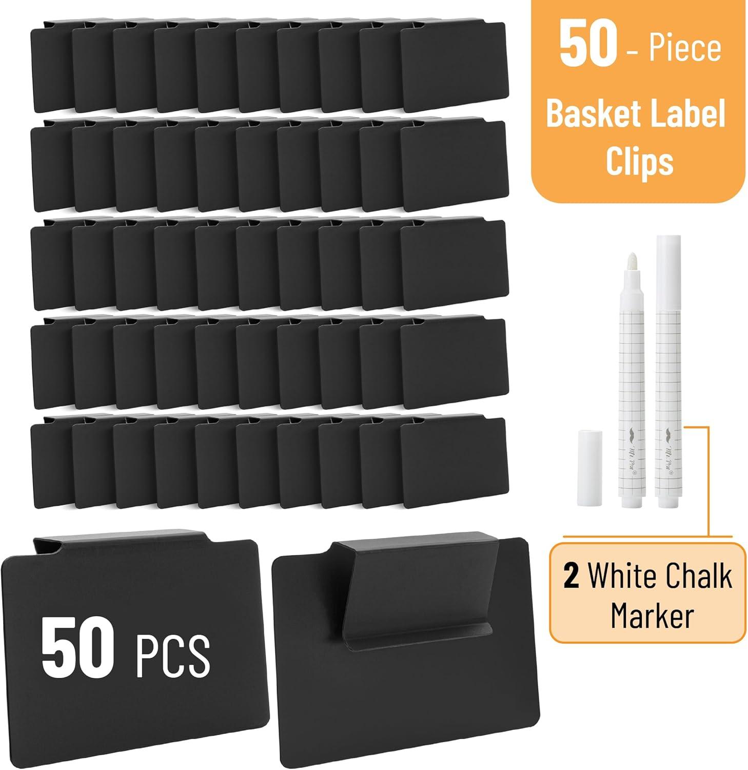Mr. Pen- Basket Labels Clip On Set, 52 pcs, 50 Removable Bin Labels ...
