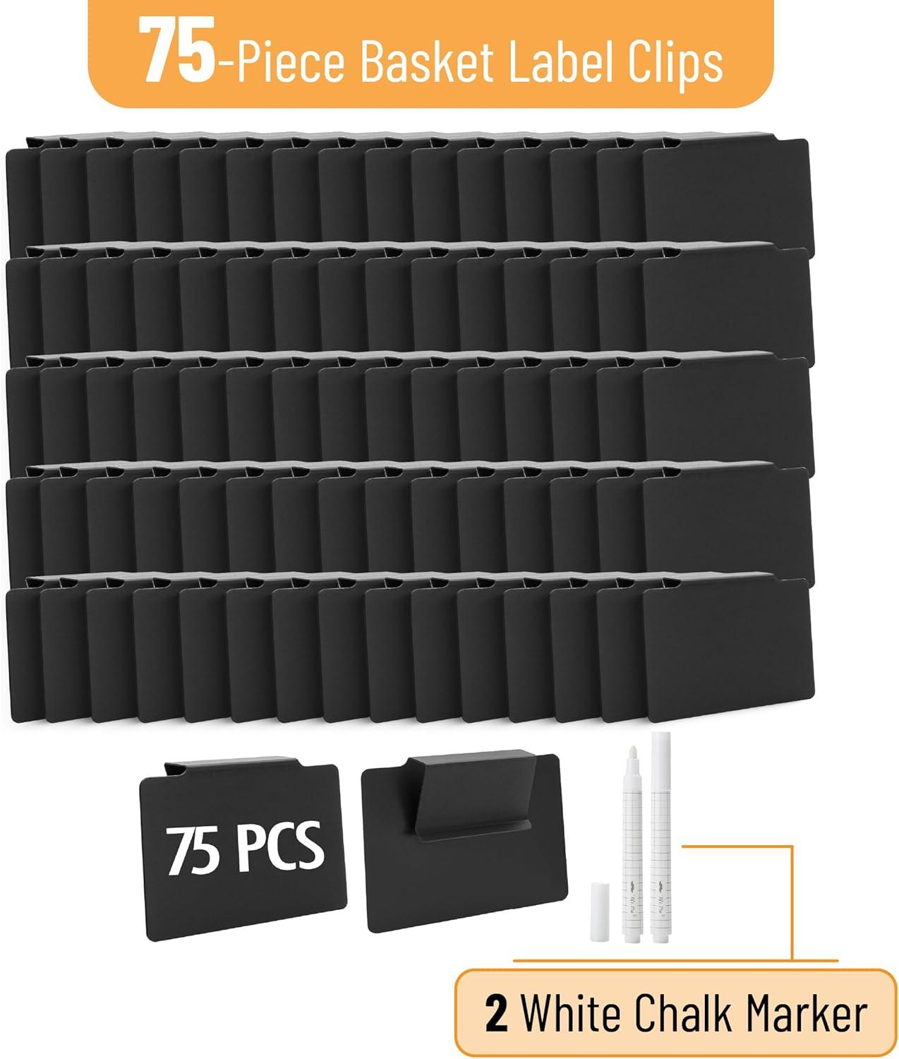 Mr. Pen- Basket Labels Clip On Set, 77 pcs, 75 Removable Bin Labels ...