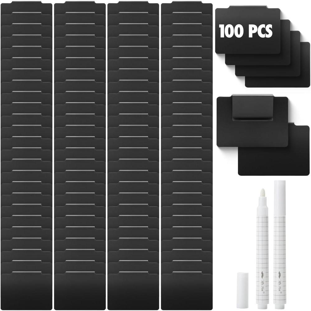 Mr. Pen- Basket Labels Clip On Set, 102 pcs, 100 Removable Bin Labels ...