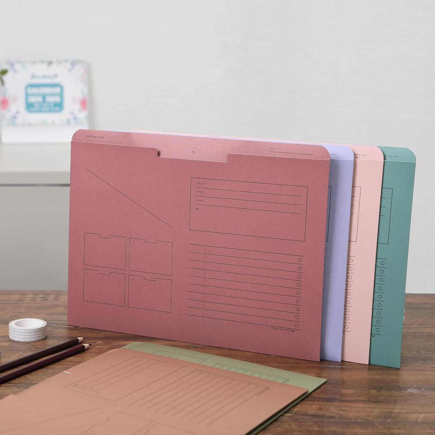 Mr. Pen- Paper Pocket File Folder, 6 Pack, Assorted Colors, Lined ...