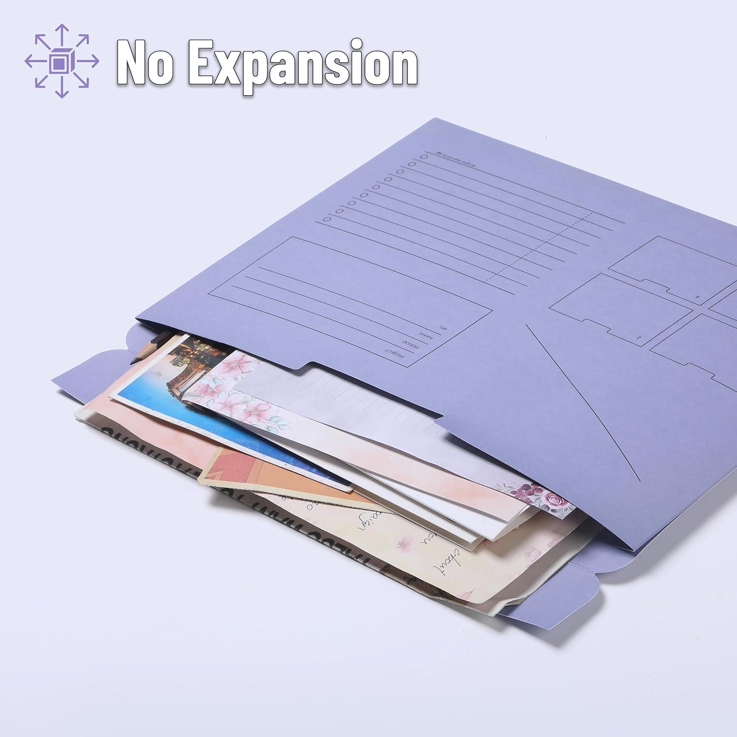 Mr. Pen- Paper Pocket File Folder, 6 Pack, Assorted Colors, Lined ...