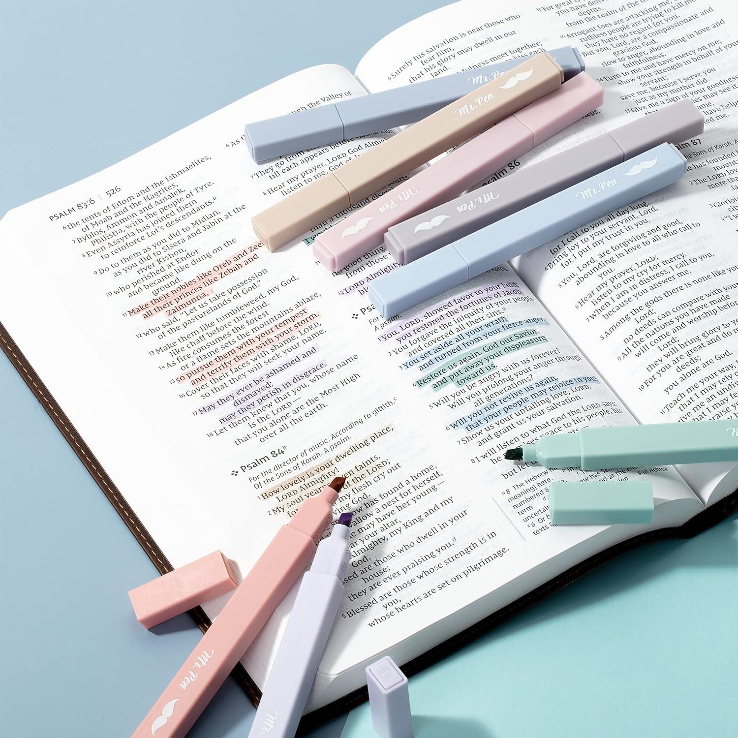Mr. Pen- Aesthetic Highlighters, 12pcs, Chisel Tip, Vibrant Colors ...