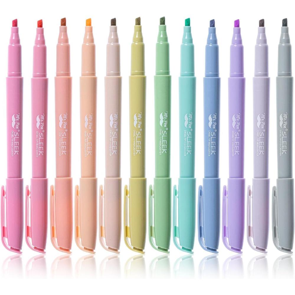 Mr. Pen- Pastel Highlighters, 12 Pack, Assorted Colors, Fast Dry ...