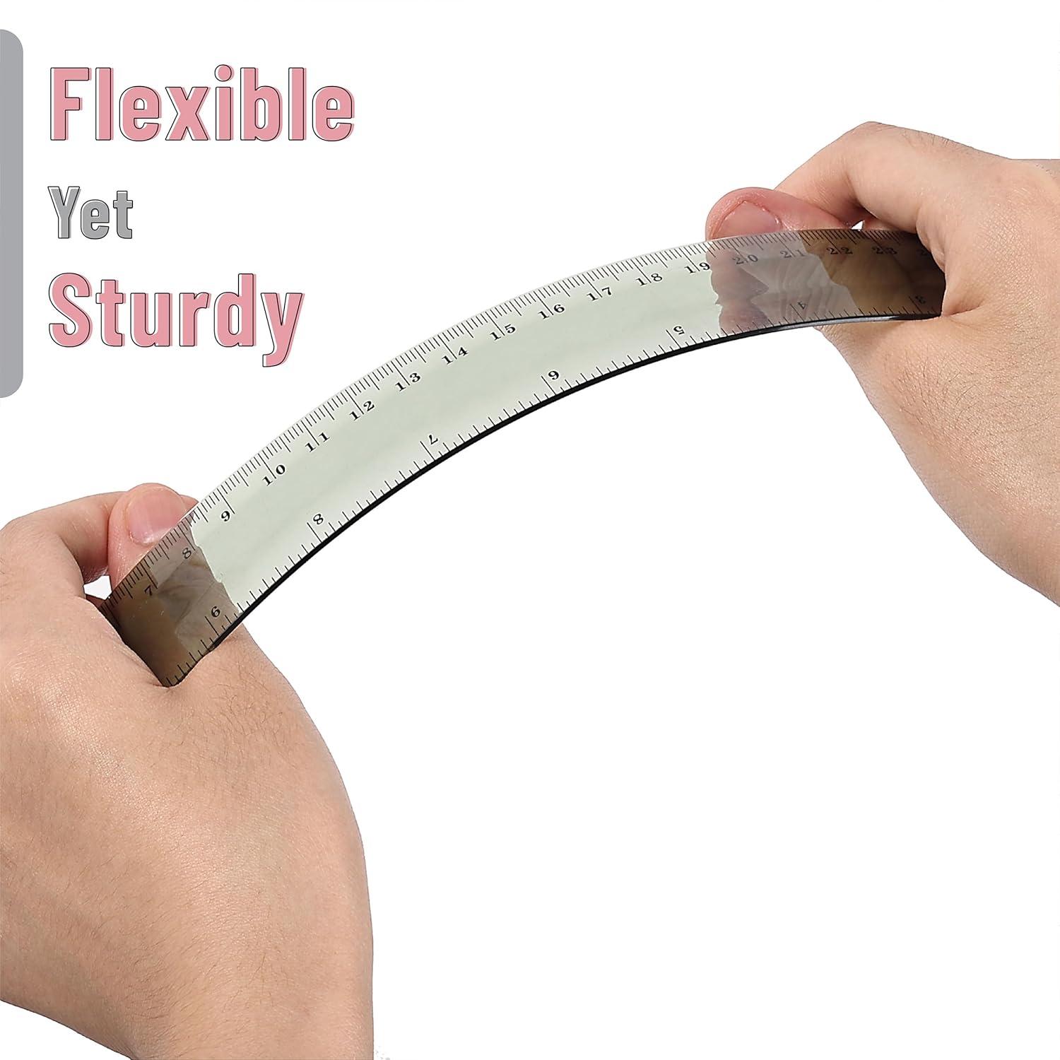 Mr. Pen- Plastic Rulers, 12 Inch, 6 Pack, Morandi Colors, Metric ...