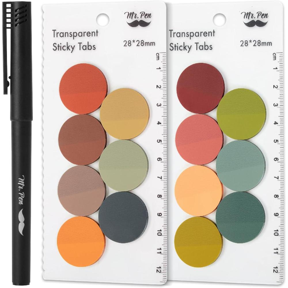 Mr. Pen- Transparent Sticky Notes, 560 Pcs, Assorted Colors, Round ...