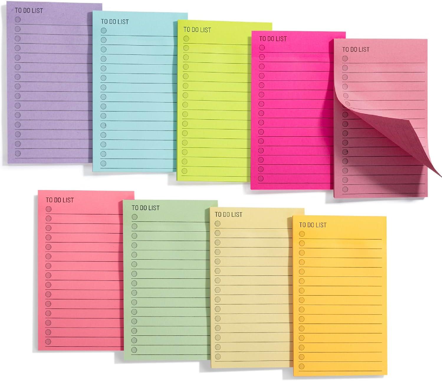 Mr. Pen- Assorted Color 4″x3″ Lined Sticky Notes, 360 Sheets, 9 Pads ...