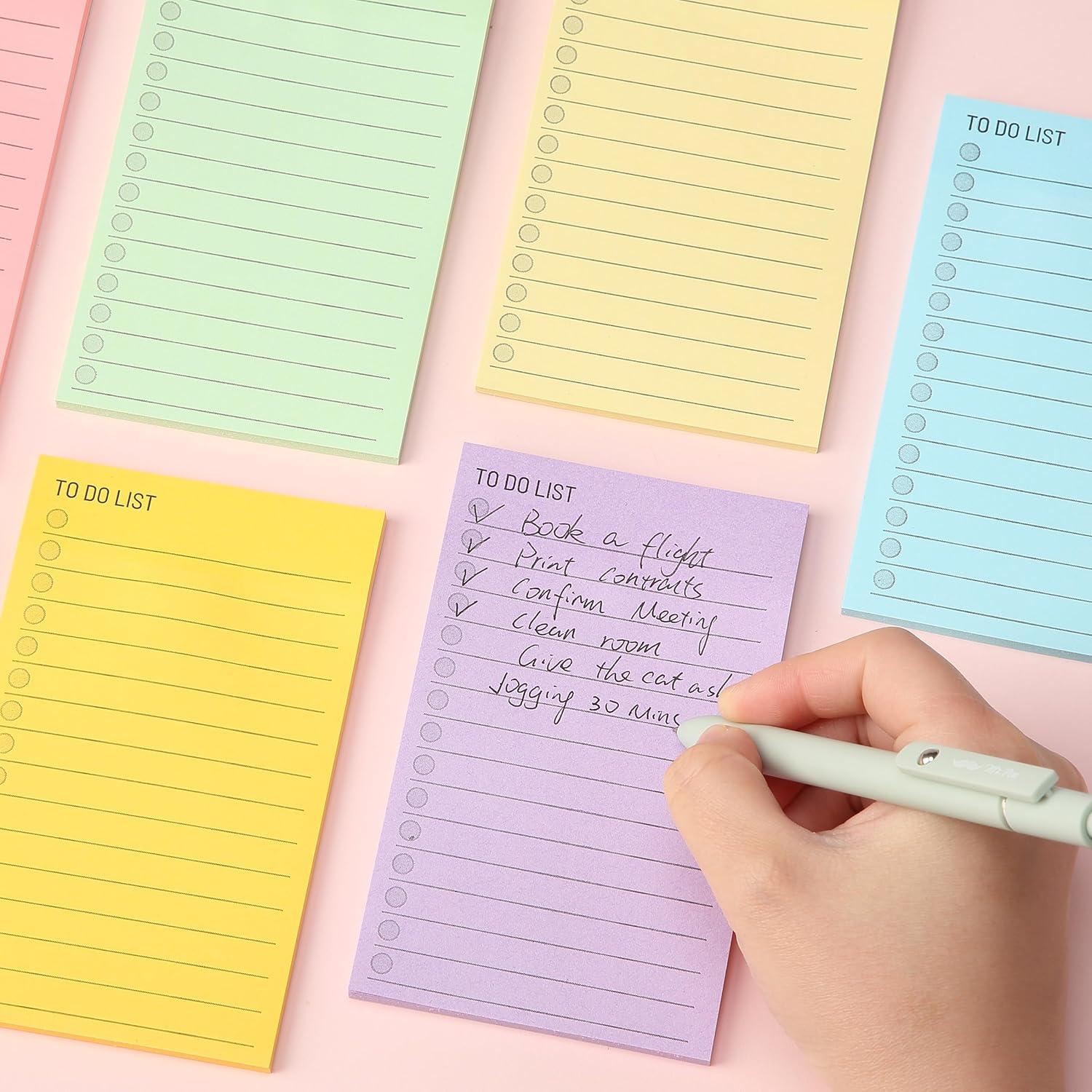 Mr. Pen- Assorted Color 4″x3″ Lined Sticky Notes, 360 Sheets, 9 Pads ...