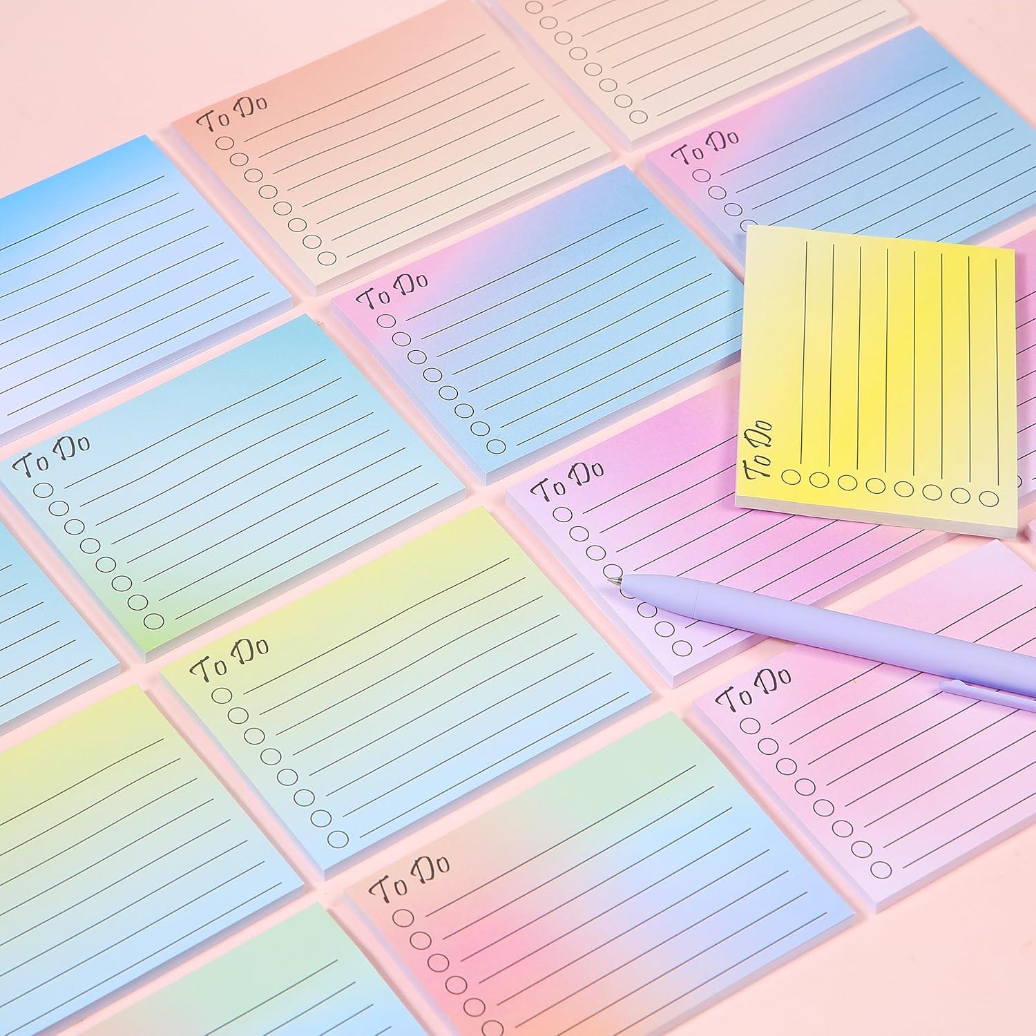 Mr. Pen- Assorted Color 4″x3″ Lined Sticky Notes, 360 Sheets, 9 Pads ...
