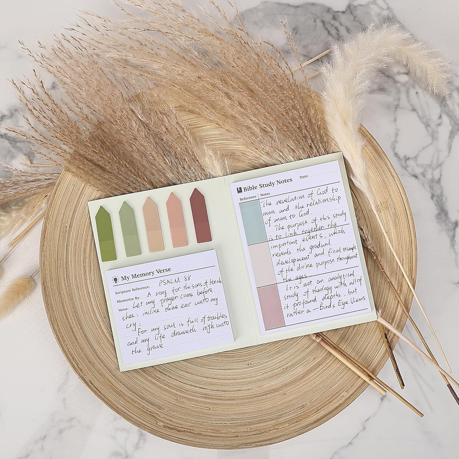 Mr Pen Holy Bible Study Sticky Notes 225 Pcs Vintage Colors Sticky