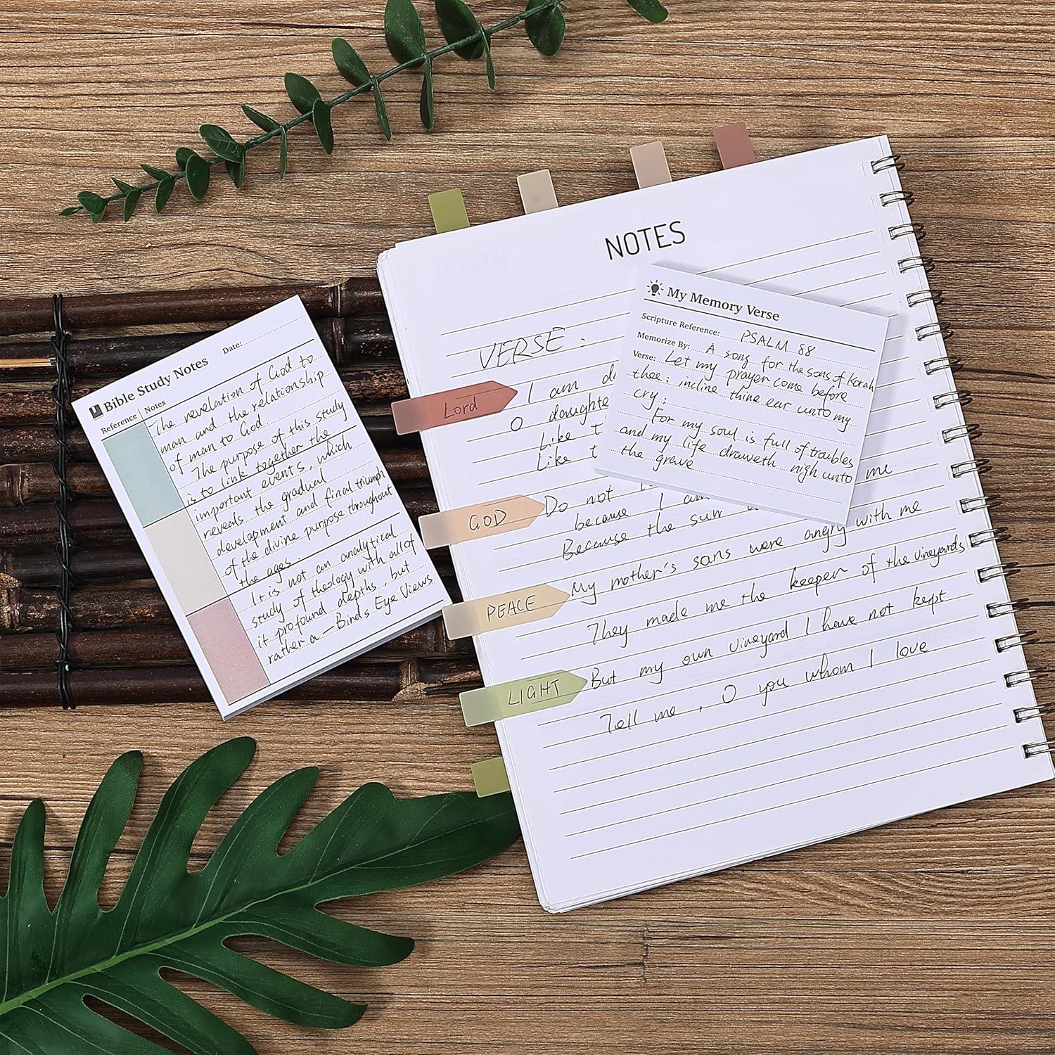 Mr Pen Holy Bible Study Sticky Notes 225 Pcs Vintage Colors Sticky