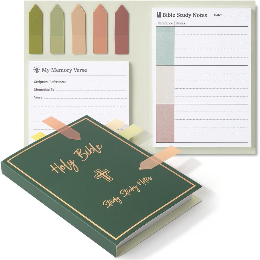 Mr. Pen- Holy Bible Study Sticky Notes, 225 pcs, Vintage Colors, Sticky ...