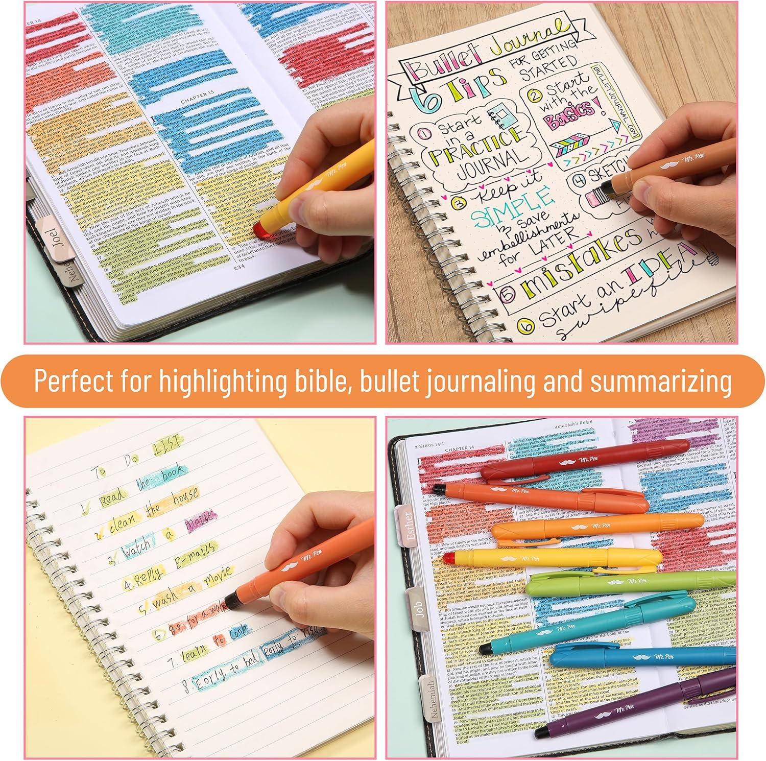 Mr. Pen- Gel Highlighter, 16 Pack Assorted Colors, No Bleed Gel ...