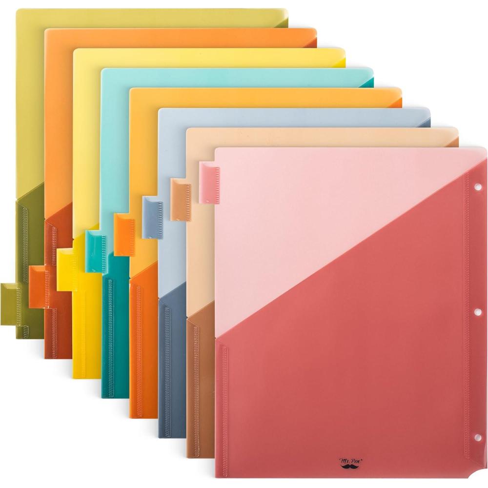 Mr. Pen- Binder Dividers with Pockets and Tabs, 6 Sets, 8 Tabs/Set ...