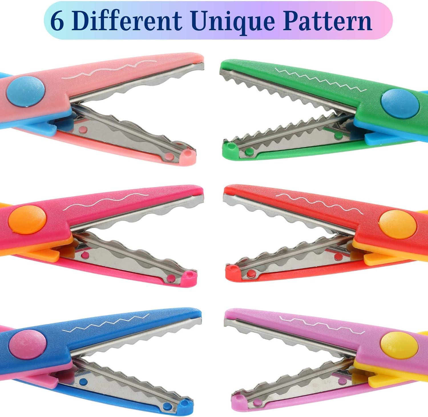 Mr. Pen- Craft Scissors Decorative Edge, 6 Pack, Spring Colors, Zig Zag ...