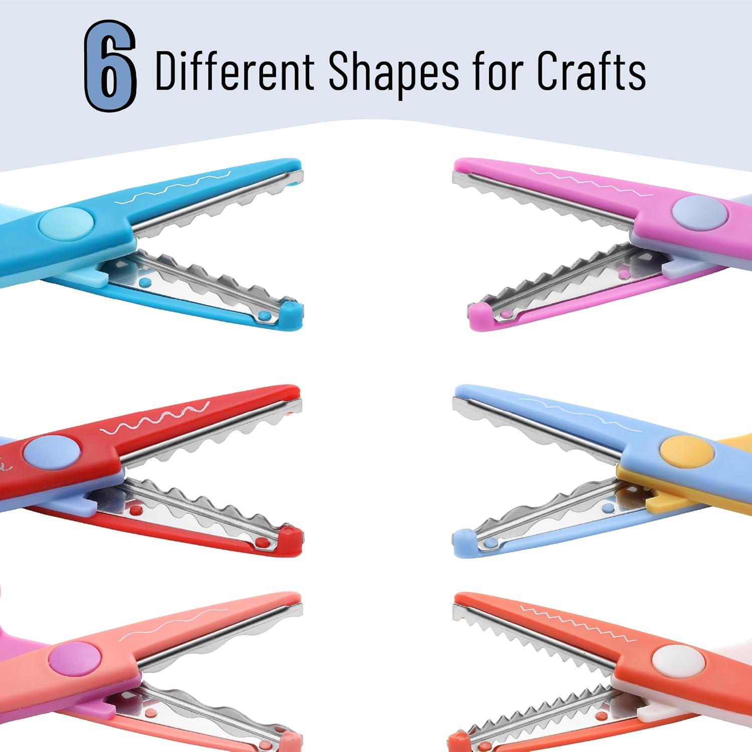 Mr. Pen- Craft Scissors Decorative Edge, 6 Pack, Spring Colors, Zig Zag ...