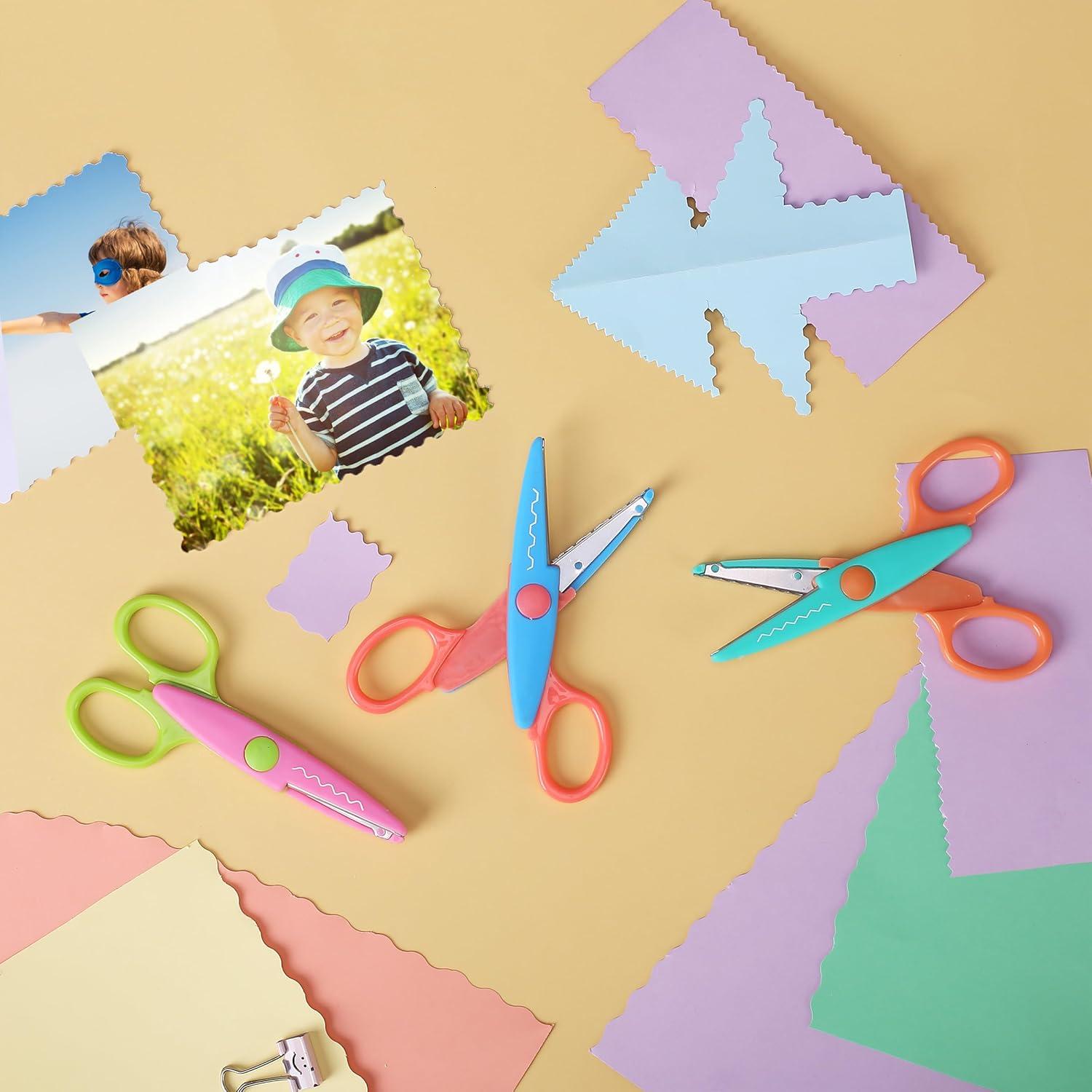 Mr. Pen- Craft Scissors Decorative Edge, 6 Pack, Spring Colors, Zig Zag ...