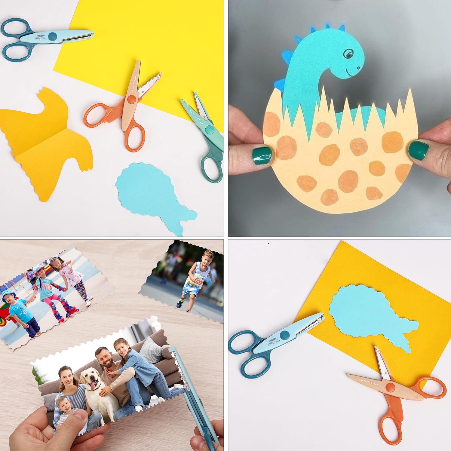 Mr. Pen- Craft Scissors Decorative Edge, 6 Pack, Spring Colors, Zig Zag ...