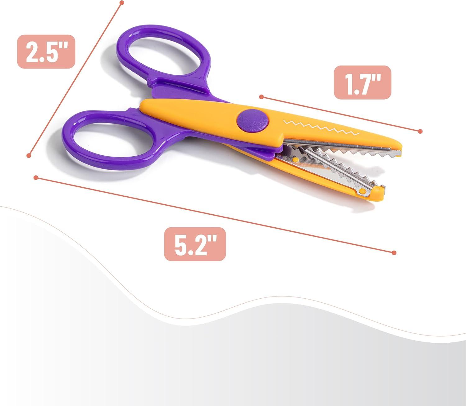 Mr. Pen- Craft Scissors Decorative Edge, 6 Pack, Spring Colors, Zig Zag ...