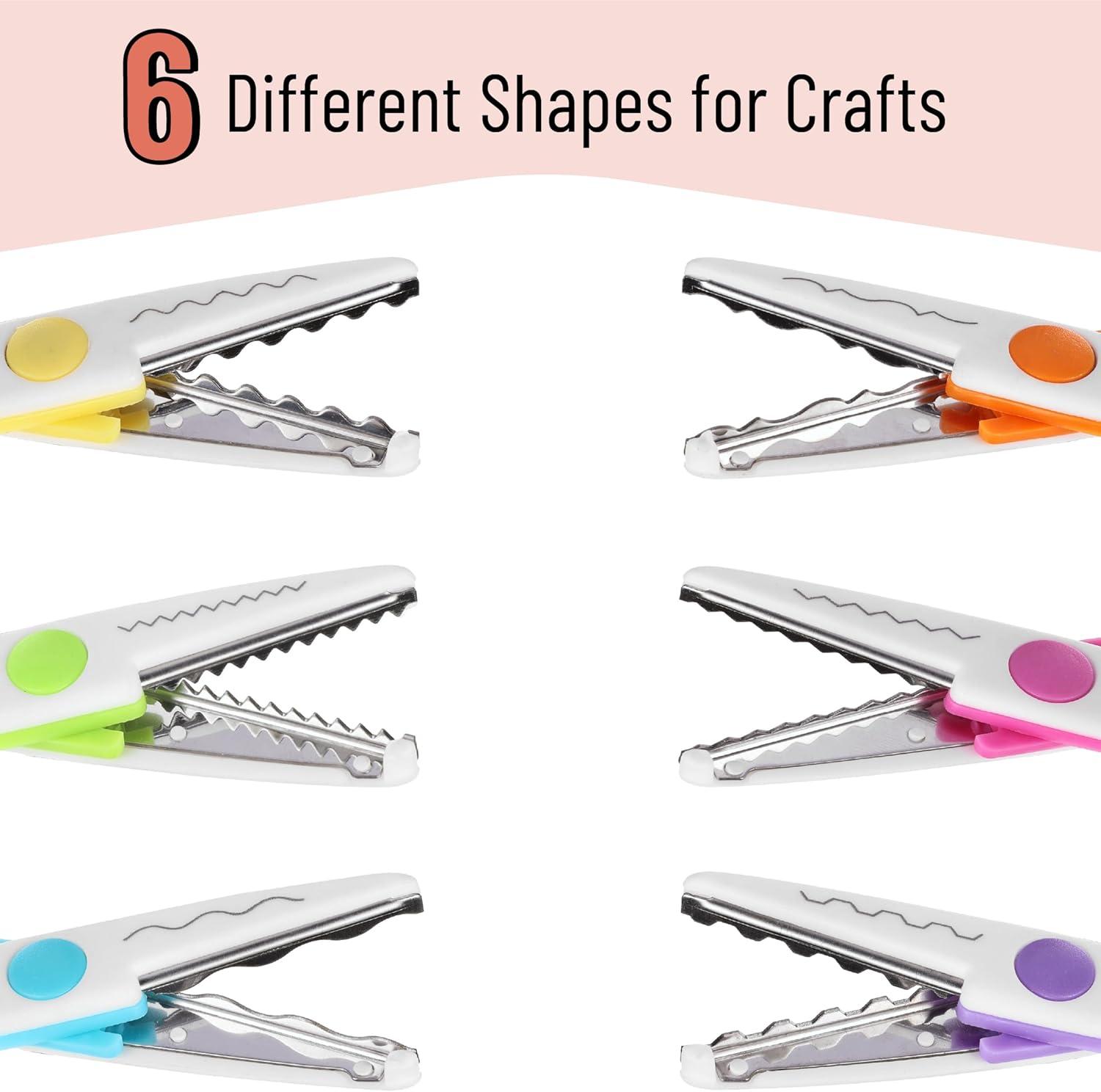 Mr. Pen- Craft Scissors Decorative Edge, 6 Pack, Spring Colors, Zig Zag ...