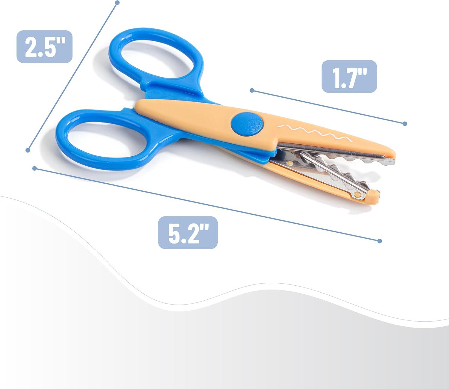 Mr. Pen- Craft Scissors Decorative Edge, 6 Pack, Spring Colors, Zig Zag ...