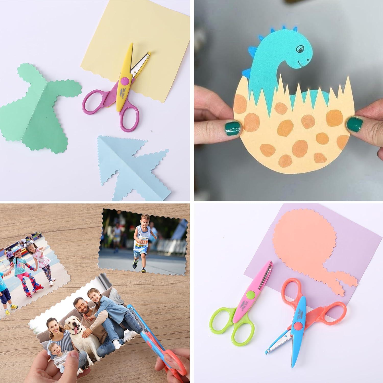 Mr. Pen- Craft Scissors Decorative Edge, 6 Pack, Spring Colors, Zig Zag ...