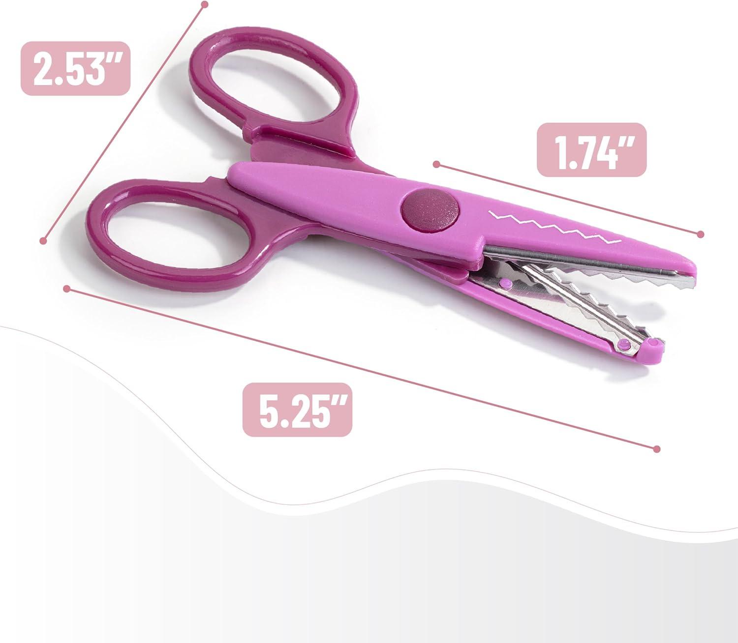 Mr. Pen- Craft Scissors Decorative Edge, 6 Pack, Spring Colors, Zig Zag ...