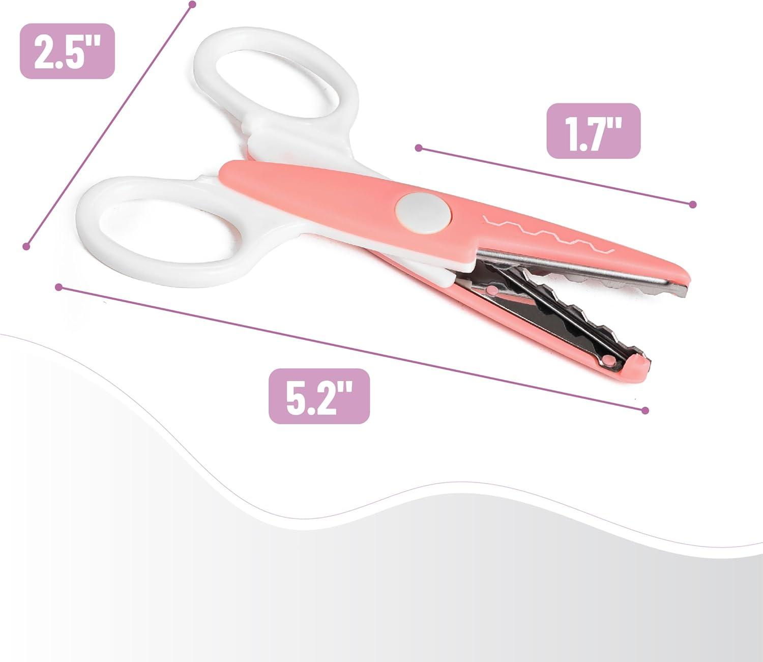 Mr. Pen- Craft Scissors Decorative Edge, 6 Pack, Spring Colors, Zig Zag ...