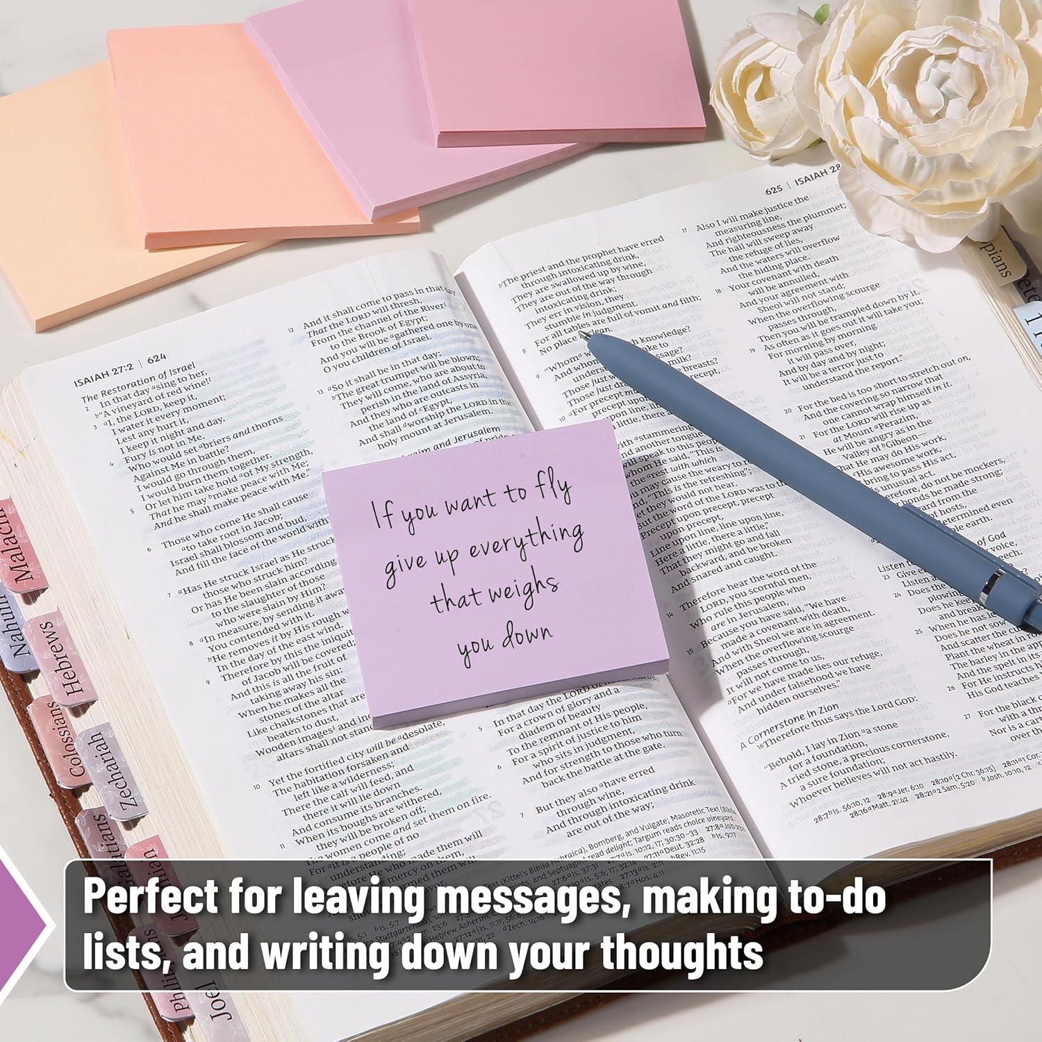 Mr. Pen- Sticky Notes, 3”x3”, 12 Pads, 600 Sheets, Colorful Sticky ...