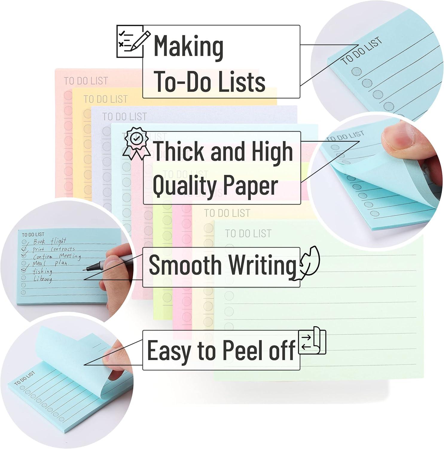 Mr. Pen- to Do List Sticky Notes, 3″x4″, 9 Pads, 450 Sheets, Daily to ...